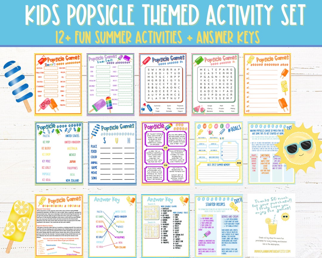 Kids Summer Activity Set | Kids Summer Games | Kid's Summer | Summer ...