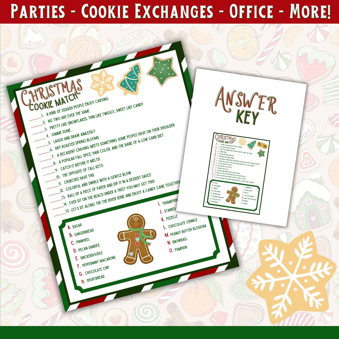 Christmas Cookie Quiz | Christmas Cookie Swap | Cookie Exchange ...