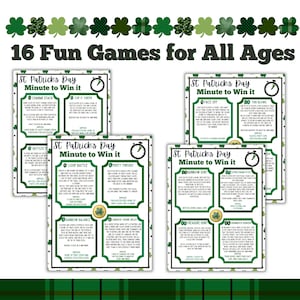 St Patrick's Day Minute to Win It | St Patrick's Day Game | Printable ...