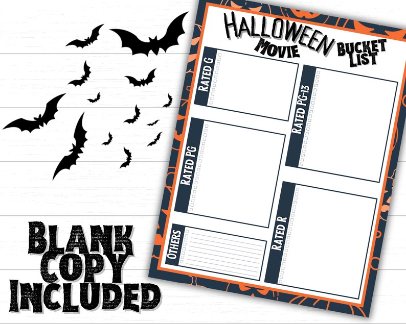 Horror Movie Checklist | Halloween Movies | Movie Bucket List | Movie ...