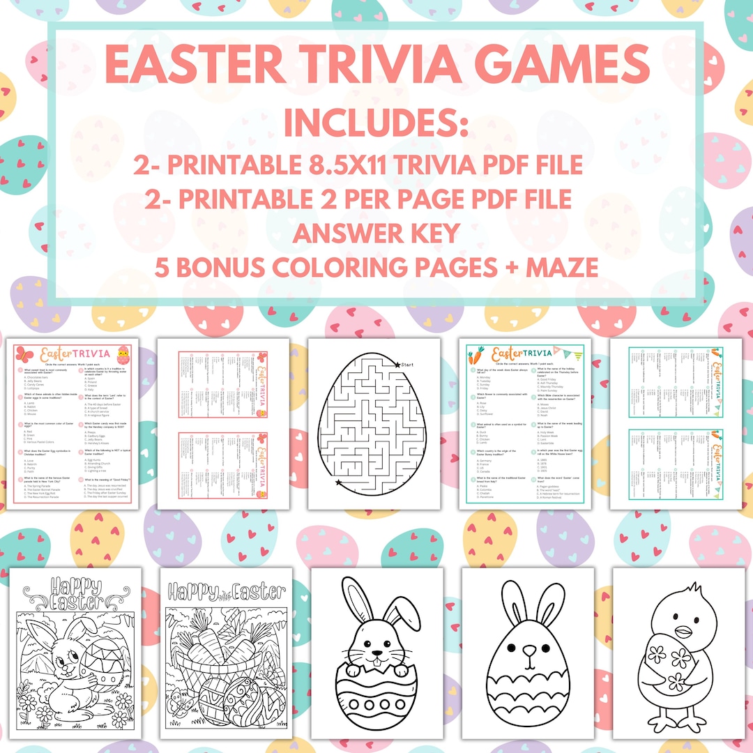 Easter Trivia Games | Family Easter Activity | Easter Classroom Ideas ...