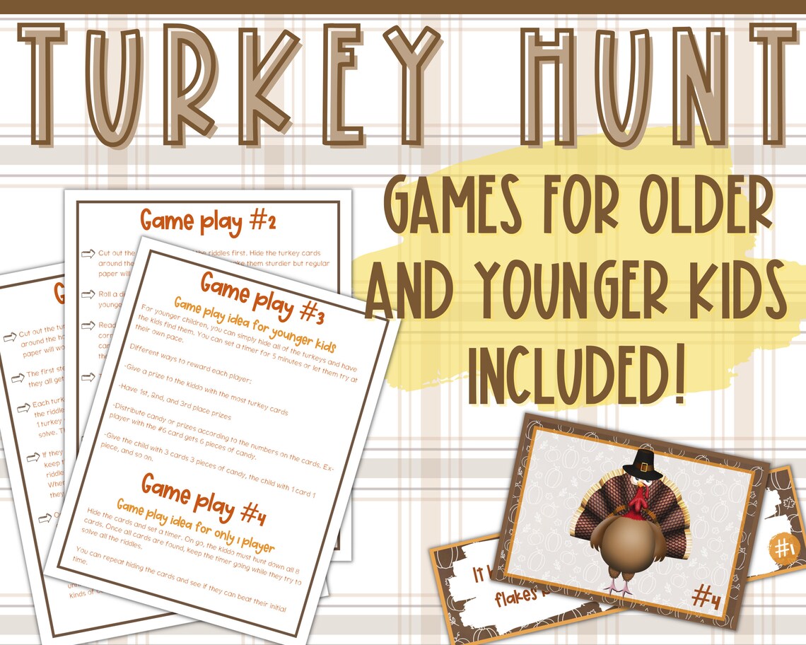 Thanksgiving Scavenger Hunt Turkey Scavenger Kids - Etsy