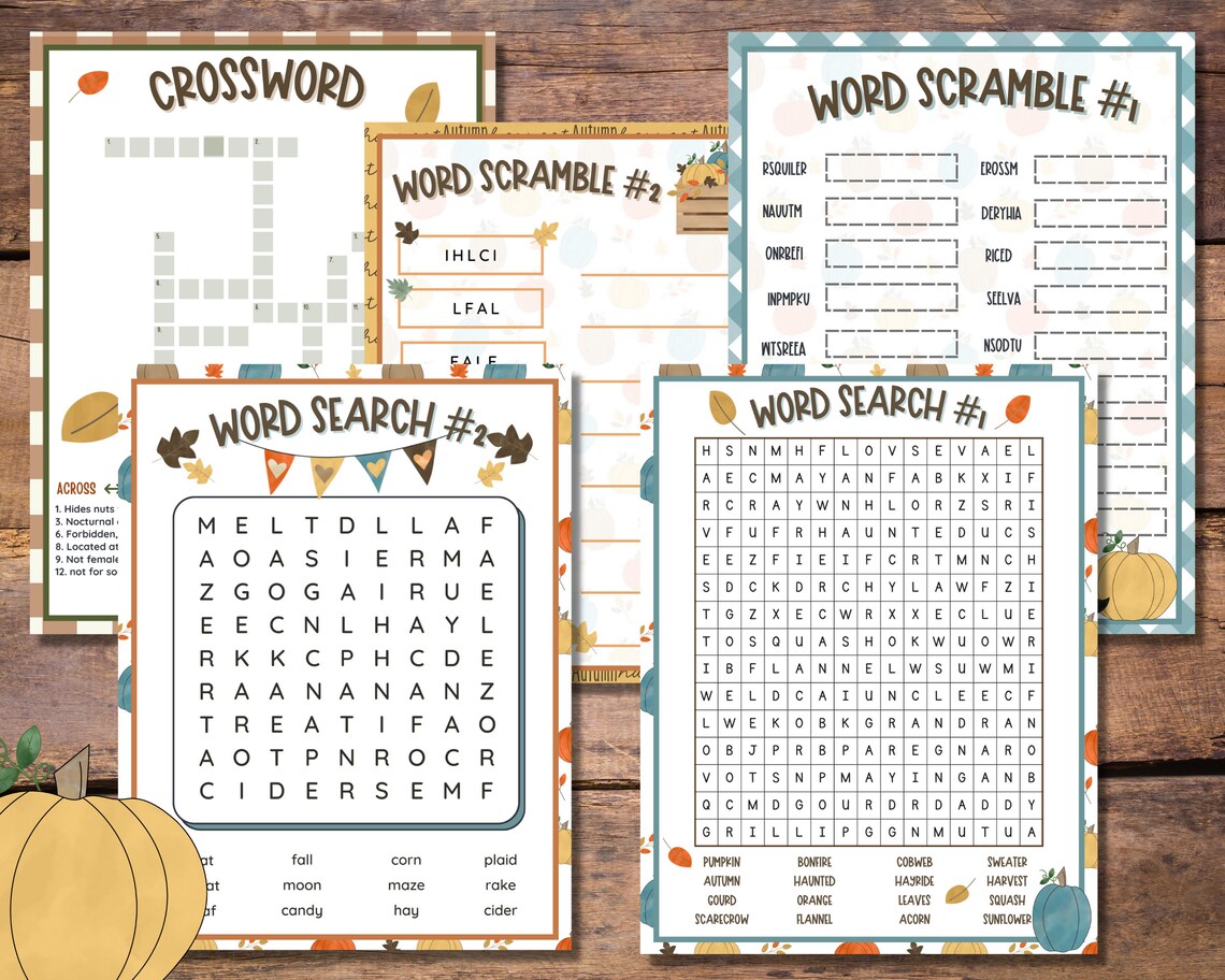 Fall Games, Autumn Games, Fun Party Games, Fall Printables, Autumn ...