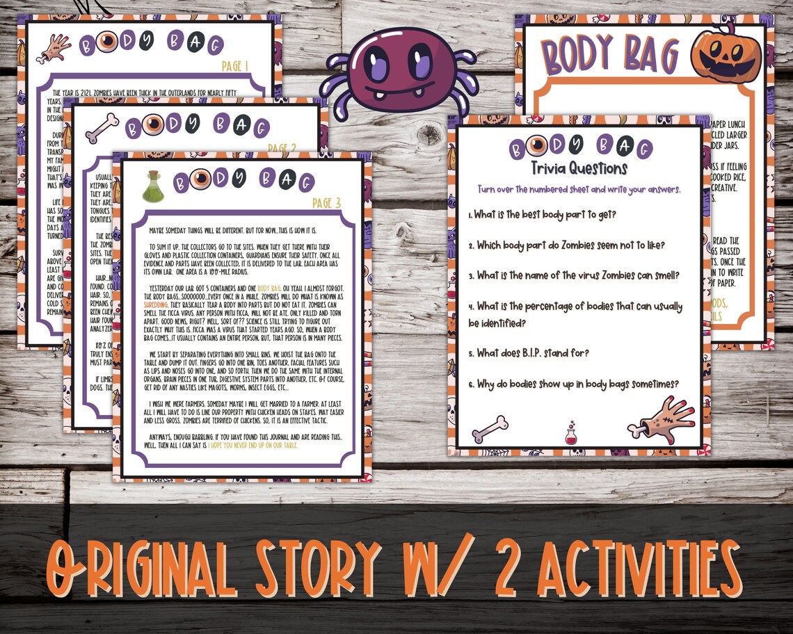 Kids Halloween Party Game Halloween Party Games Halloween - Etsy