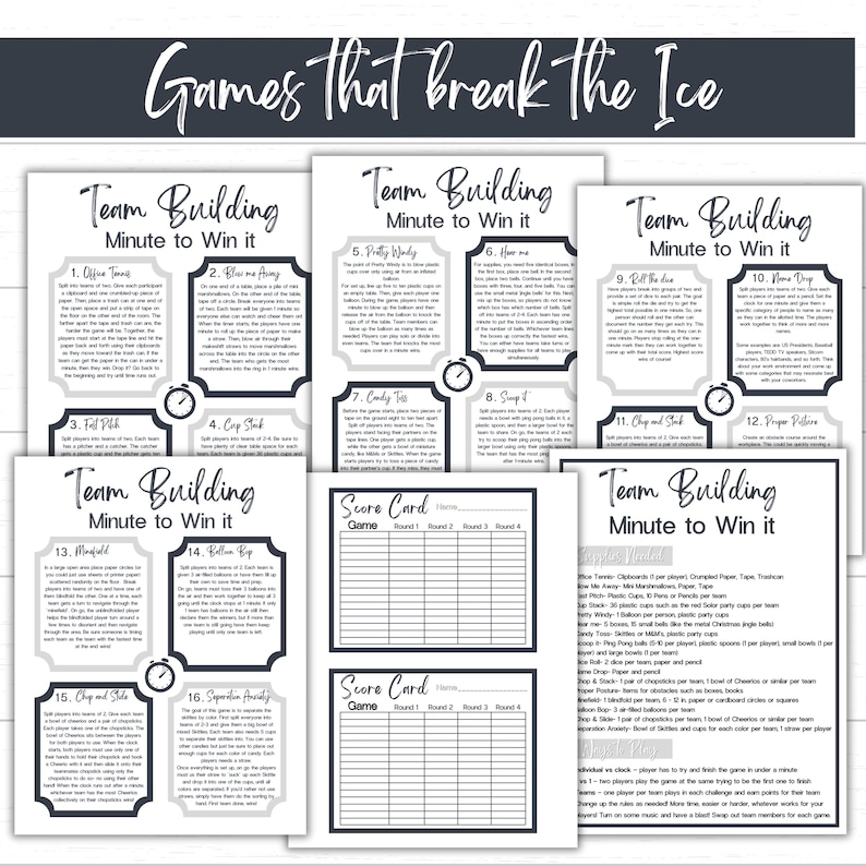 16 Fun Office Games, Icebreaker Games, Team Building Activities, Get to ...