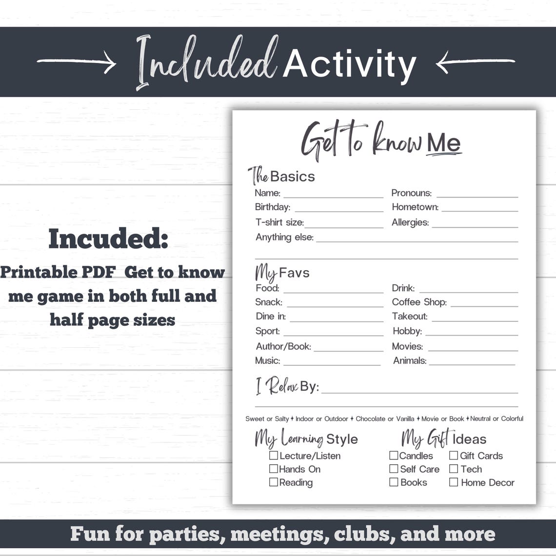 Get to Know Me | Get to Know Me Employee | Team Building Get to Know Me ...