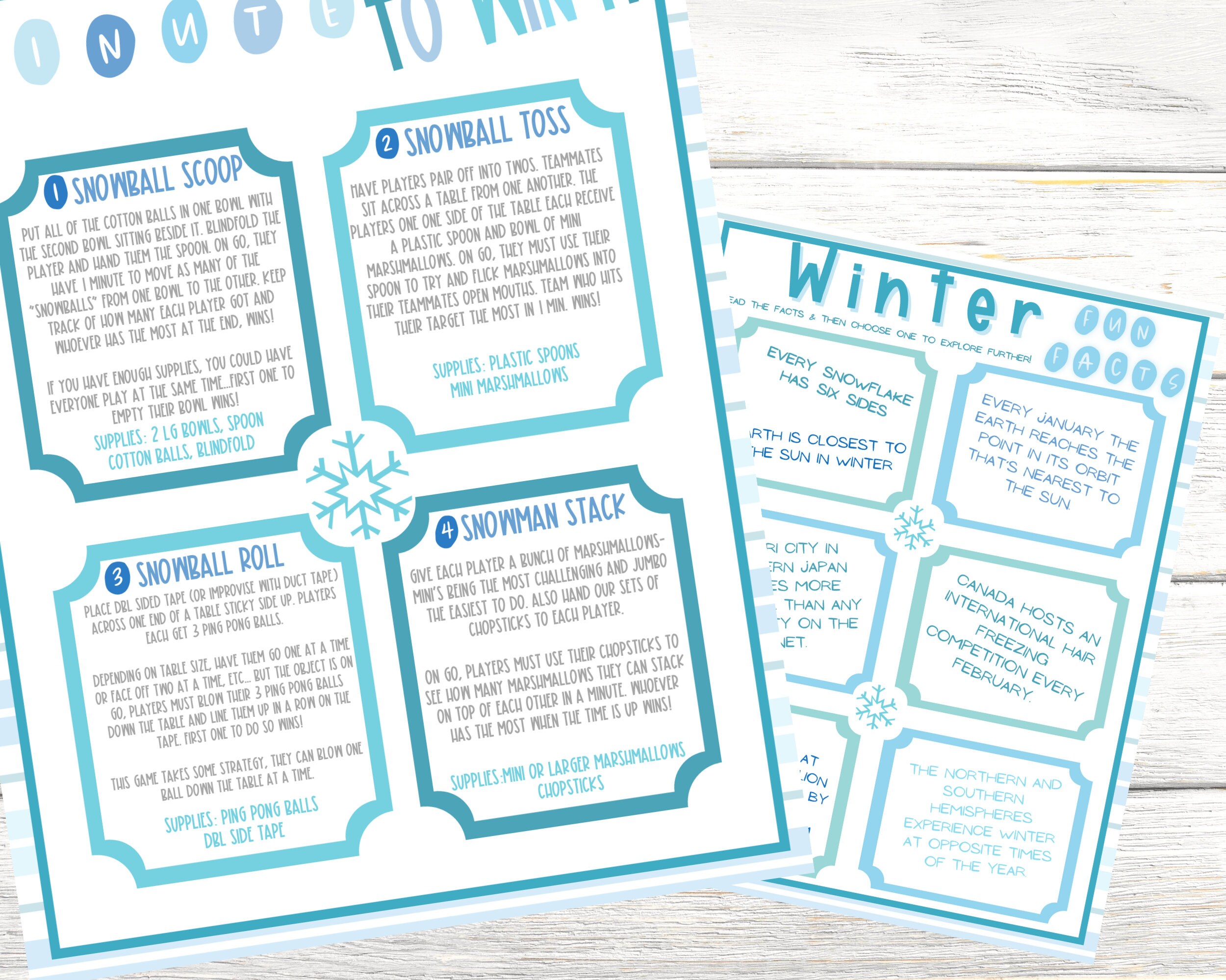 Snow Day Games, Snow Day Activities, Kids Snow Day Games, Snow Day ...