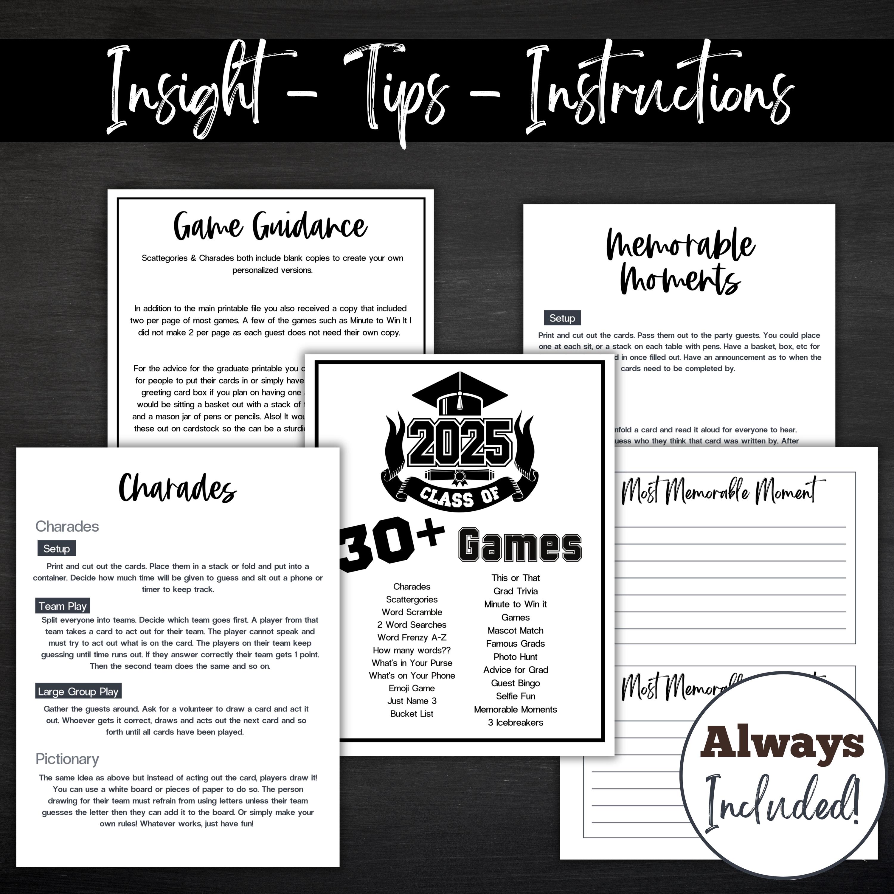 Graduation Party, Printable Graduation Party Games, 30+ Graduation ...