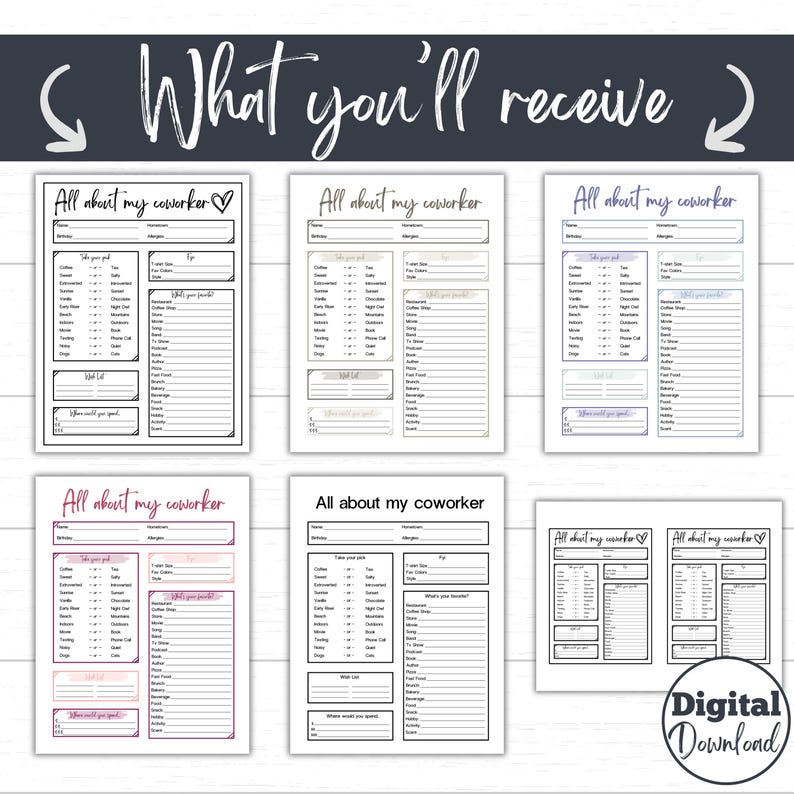 My Favorite Things Survey Questionnaire, Employee Favorites, All About ...