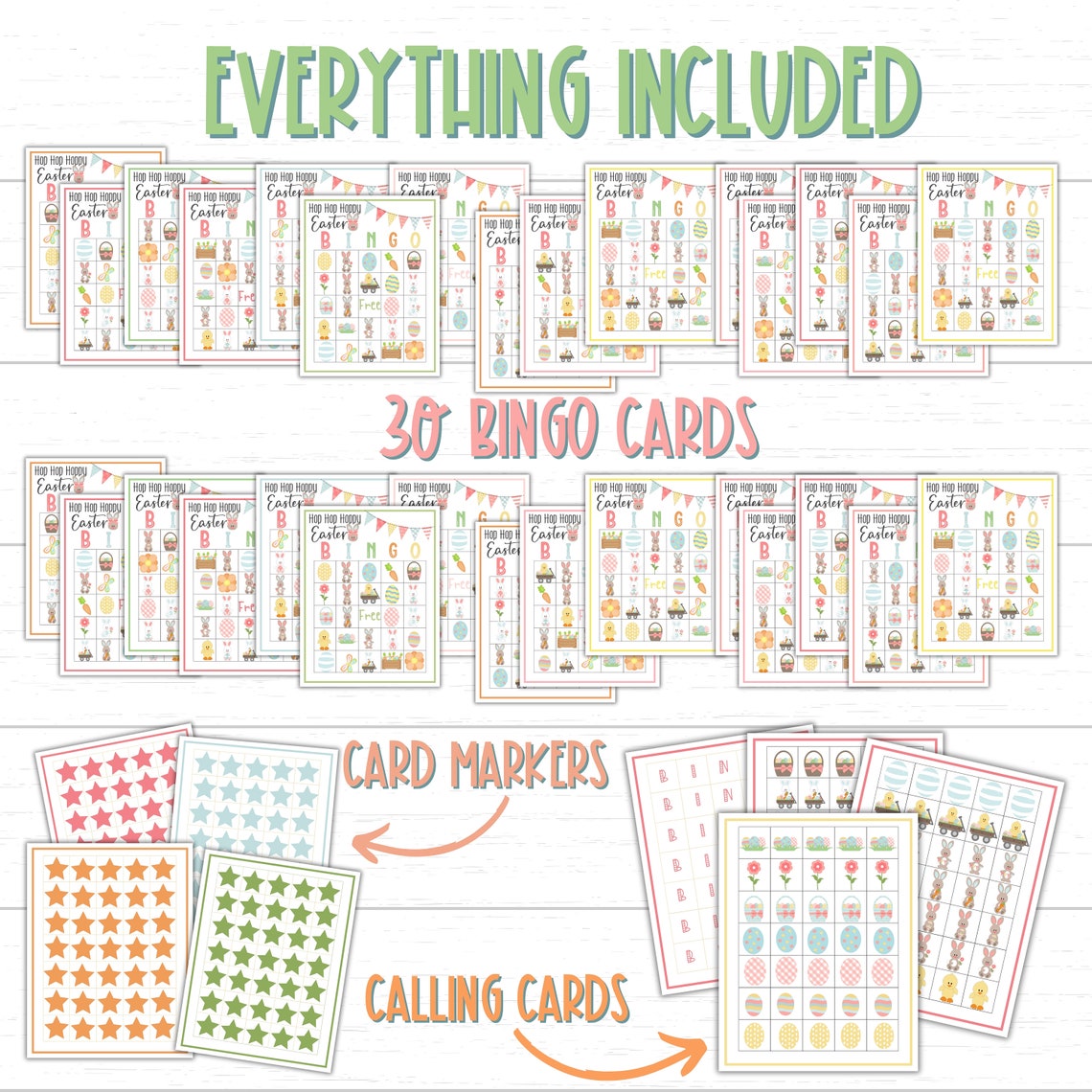 Easter Bingo | 30 Bingo Cards | Easter Activity | Easter Game ...