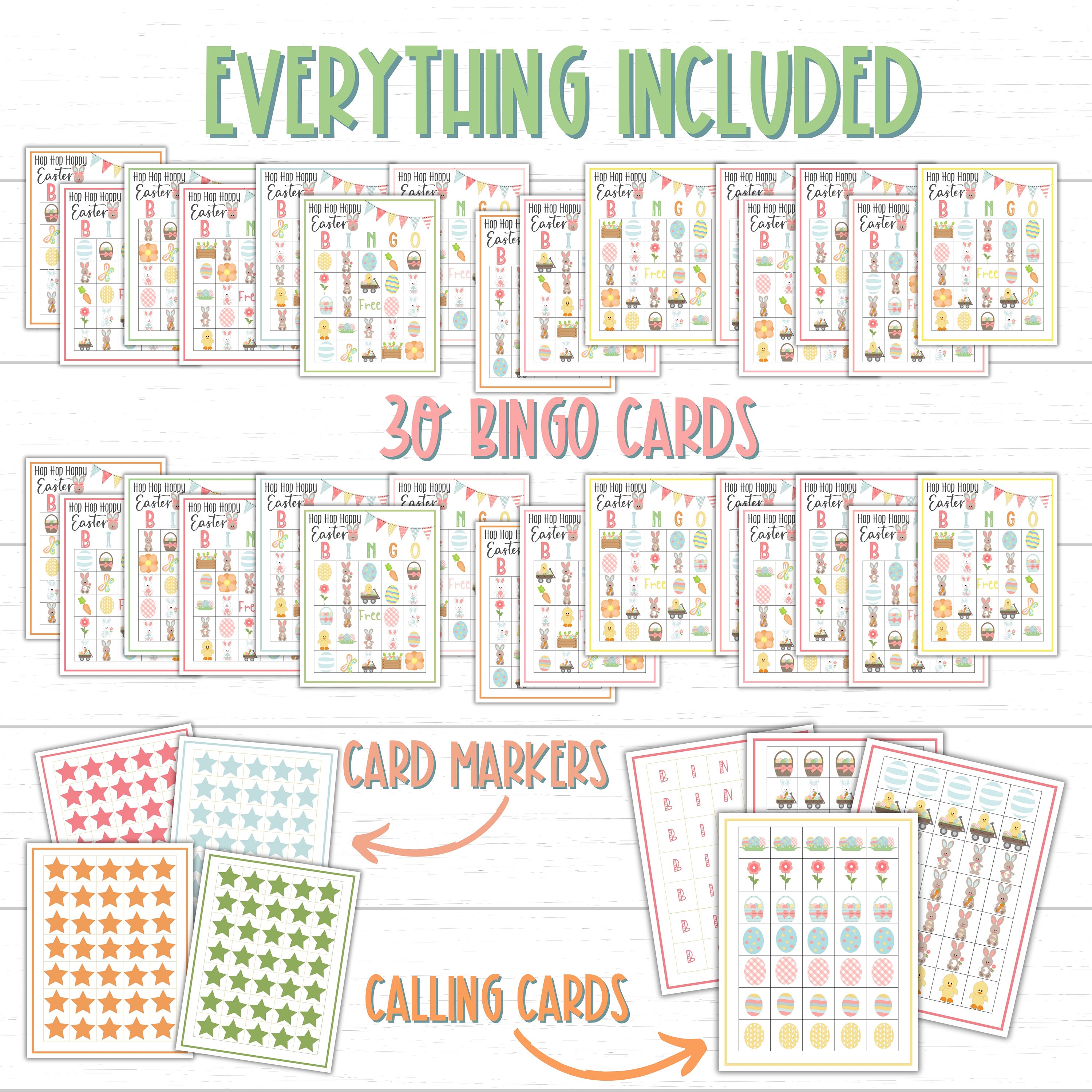 Easter Bingo | 30 Bingo Cards | Easter Activity | Easter Game ...