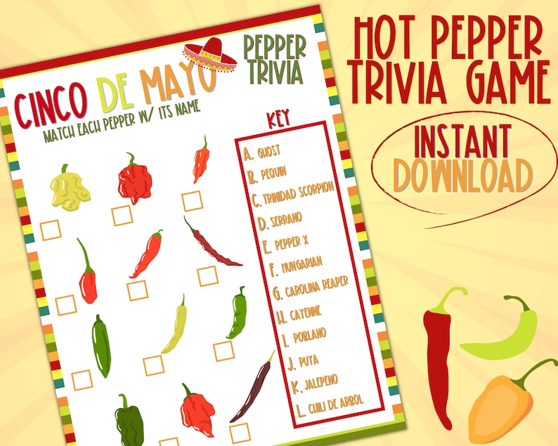 Cinco De Mayo Trivia | Cinco De Mayo Party Games | Hot Pepper Trivia ...