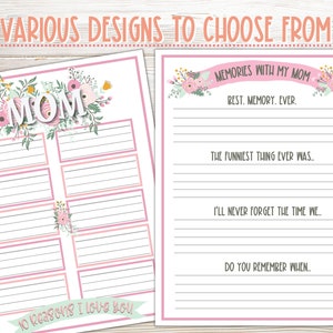 Mother's Day Activity | Printable Mother's Day Gift | All About Mom ...