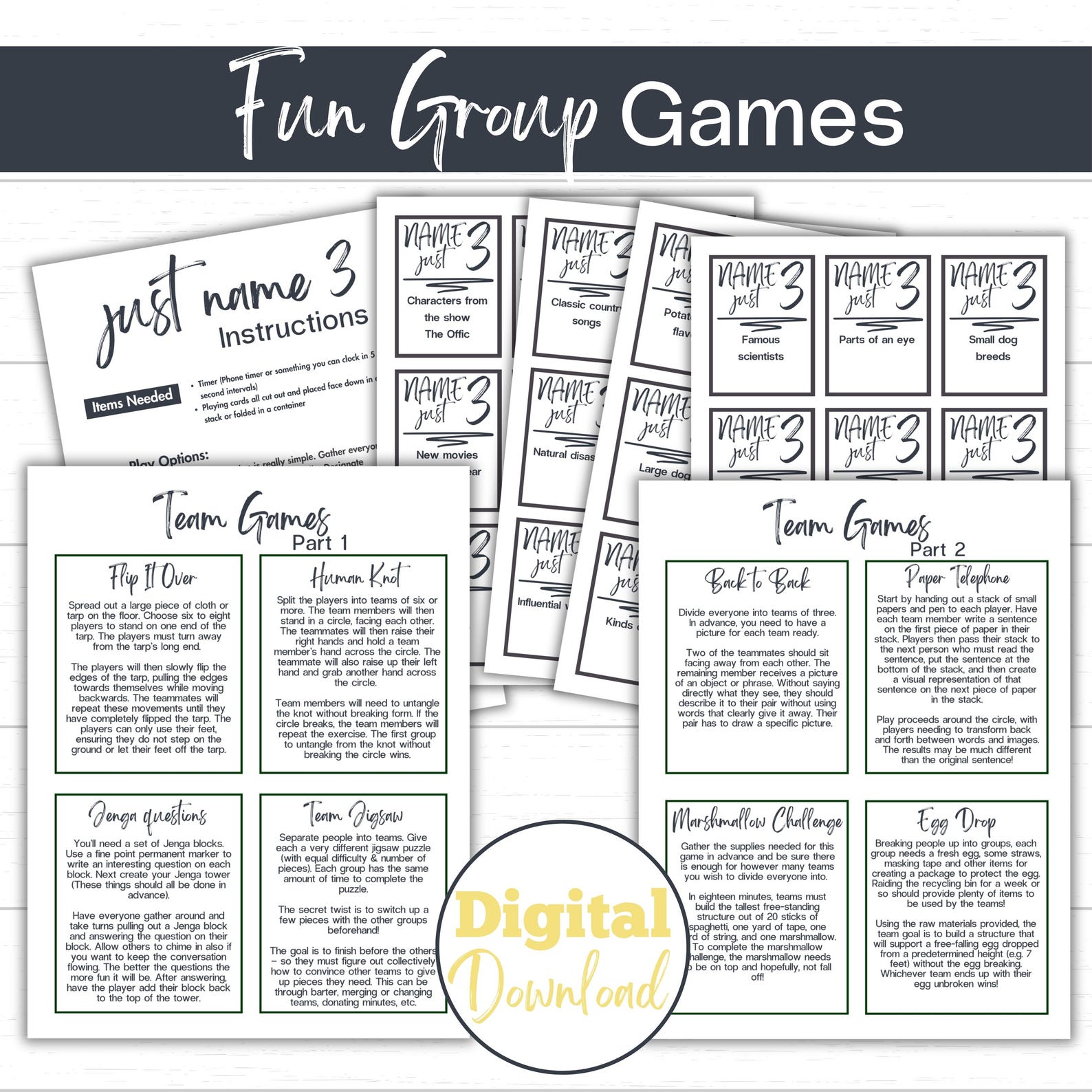 Team Building Games | Icebreaker Game | Team Building Game Set | 35 ...