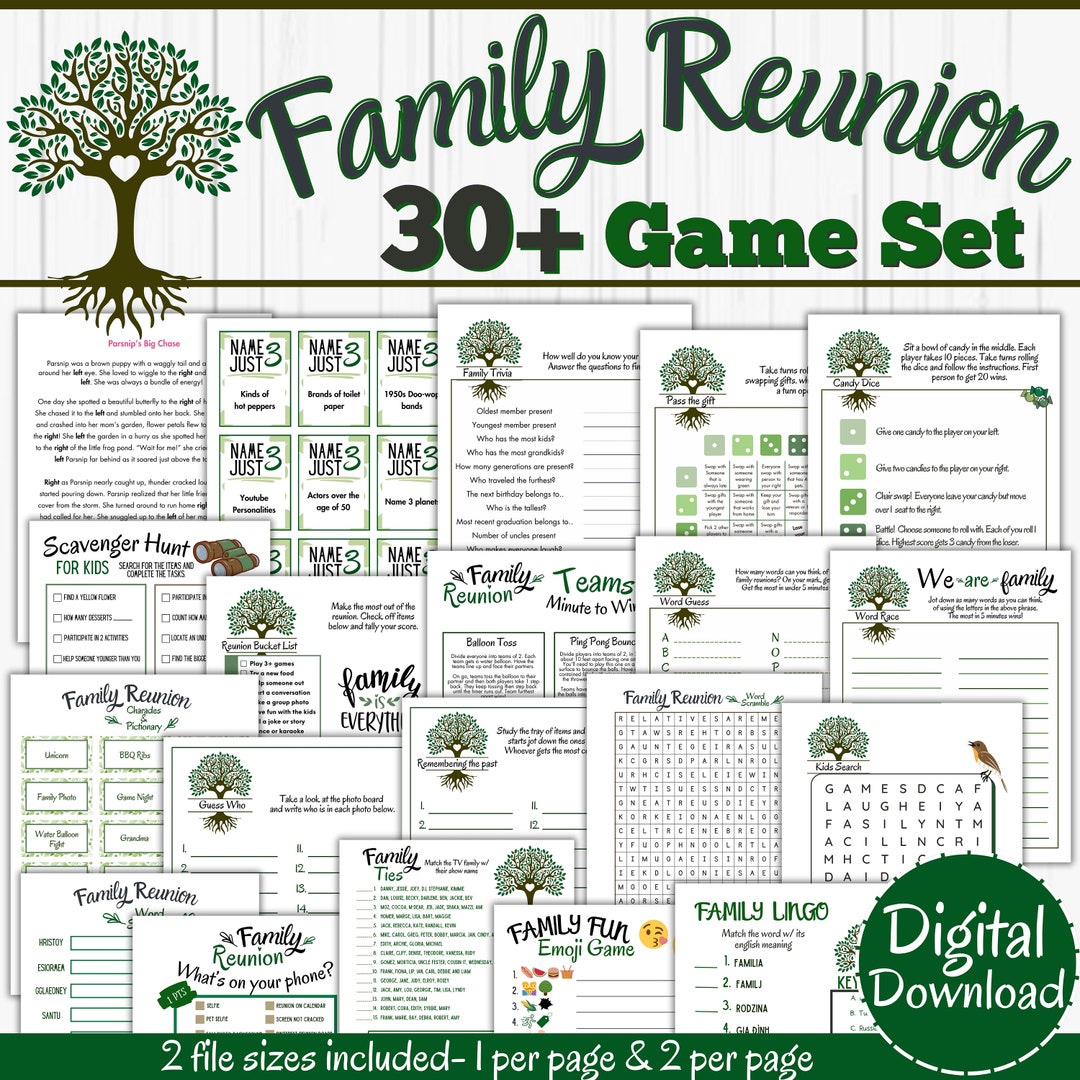 Family Reunion Games | Reunion Games | Family Reunion Games Bundle ...