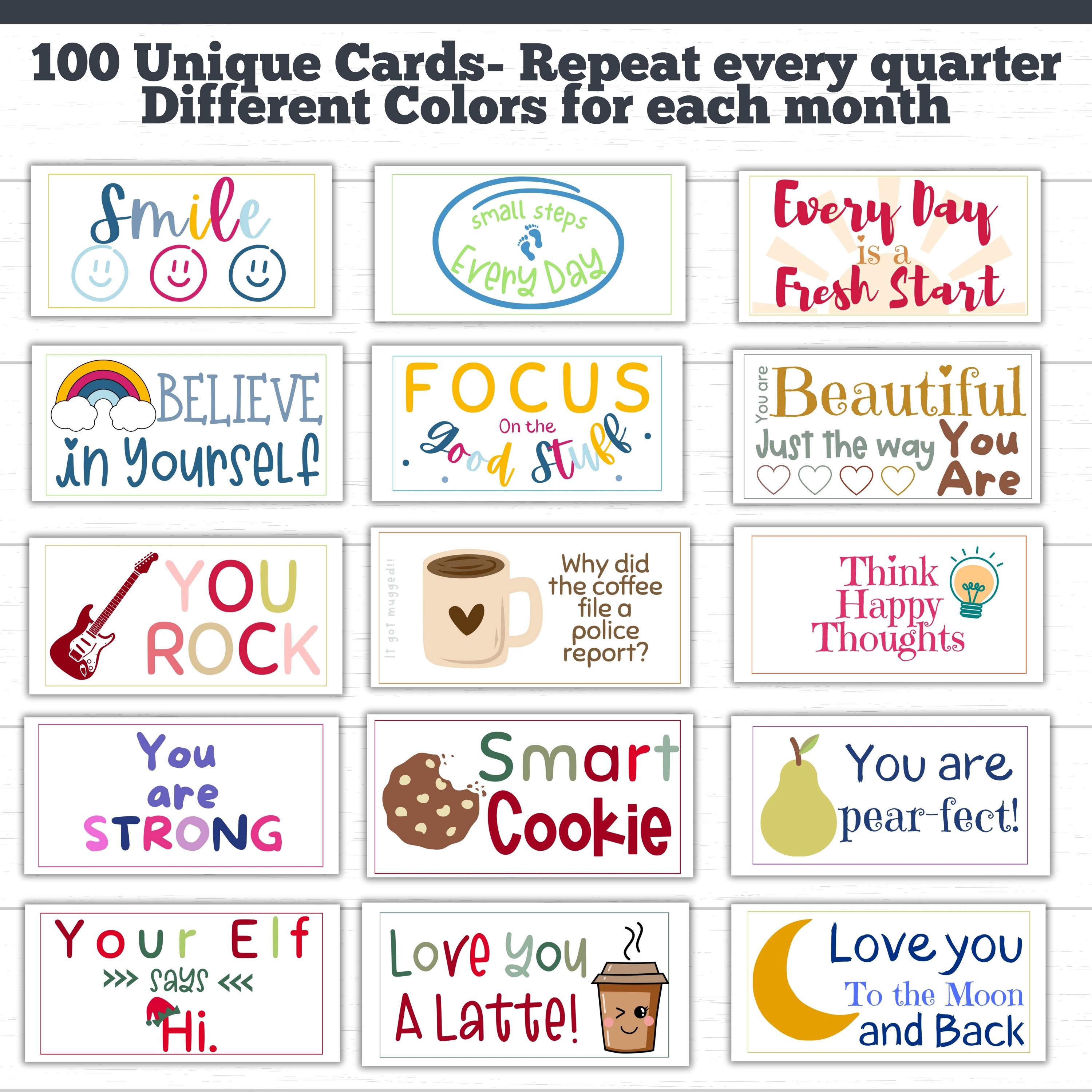 First Day of School | School Lunch Box Notes | Printable Lunchbox Notes ...