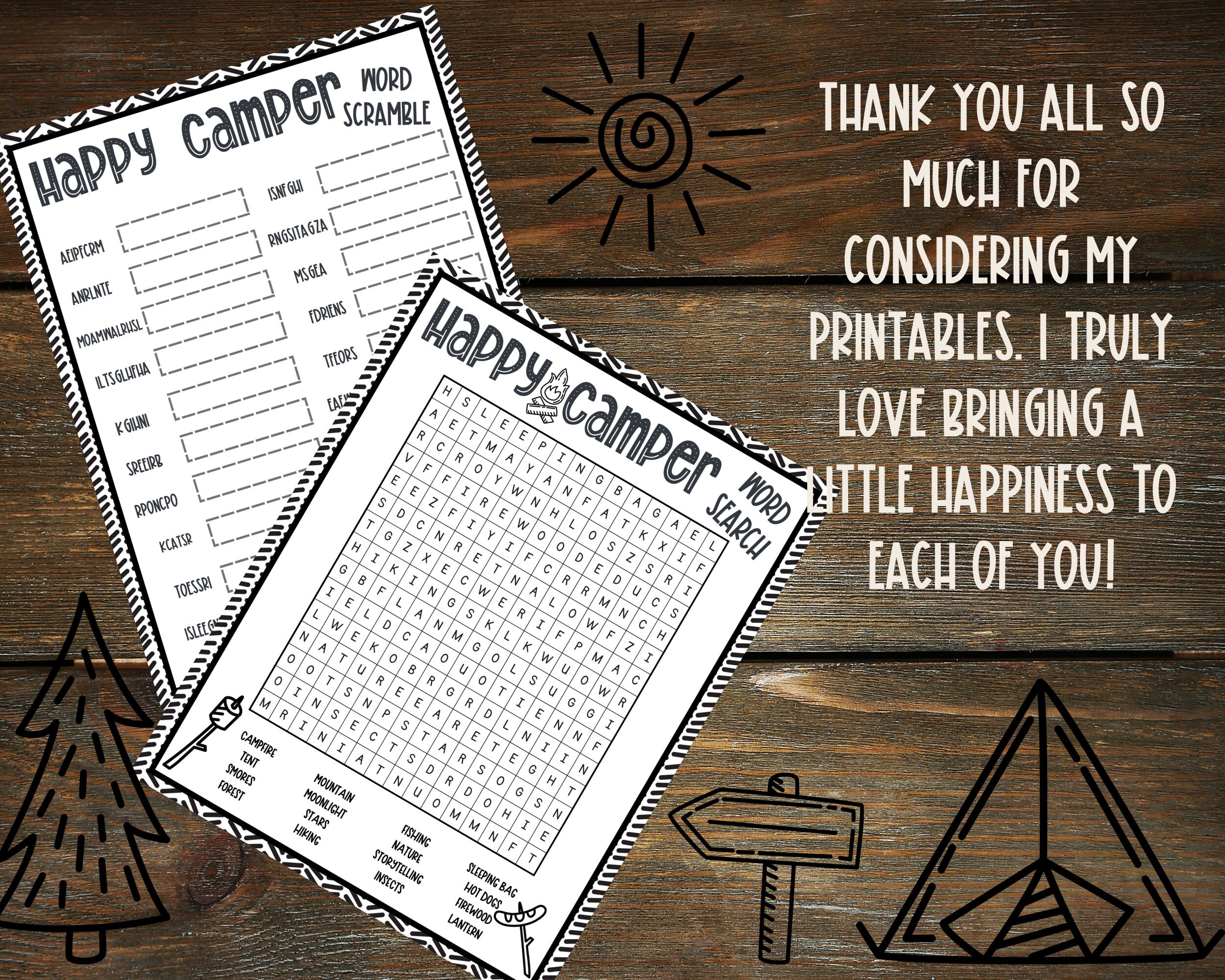 Camp Games, Camp Activities, Printable Camping Games, Campfire Games ...