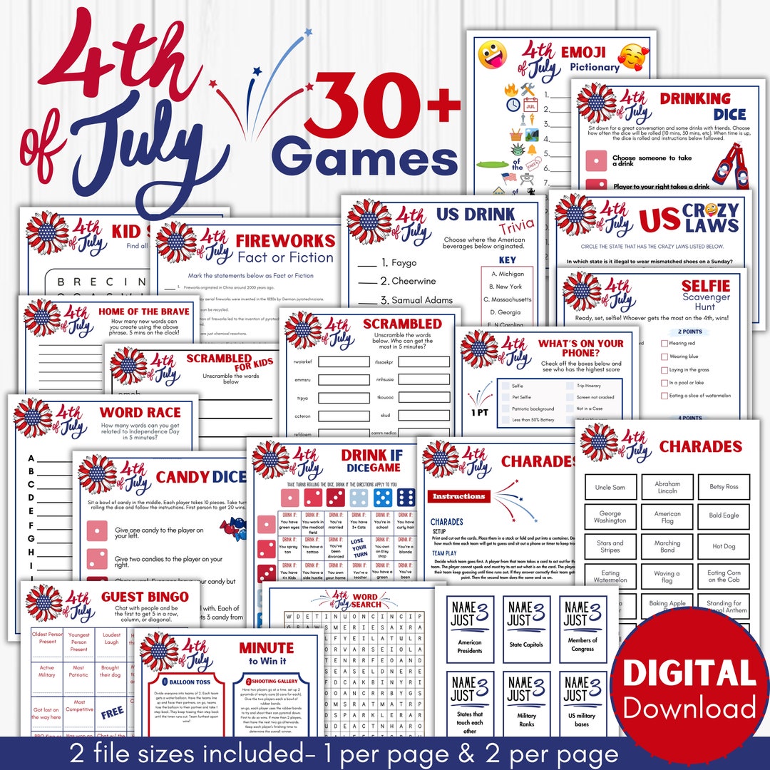 4th of July Games | July 4th Games | Patriotic Games | Independence Day ...