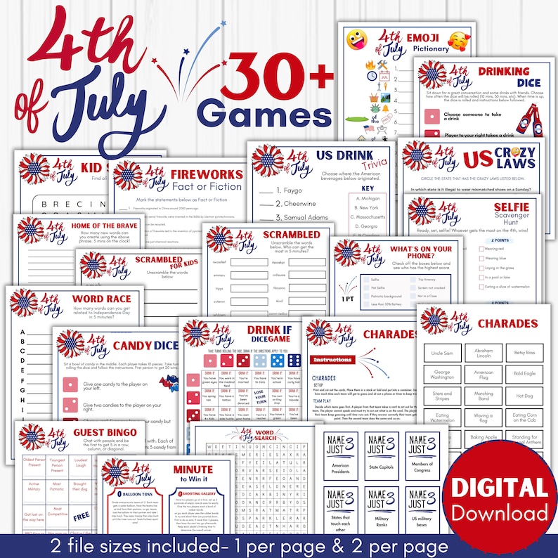 4th of July Games | July 4th Games | Patriotic Games | Independence Day ...