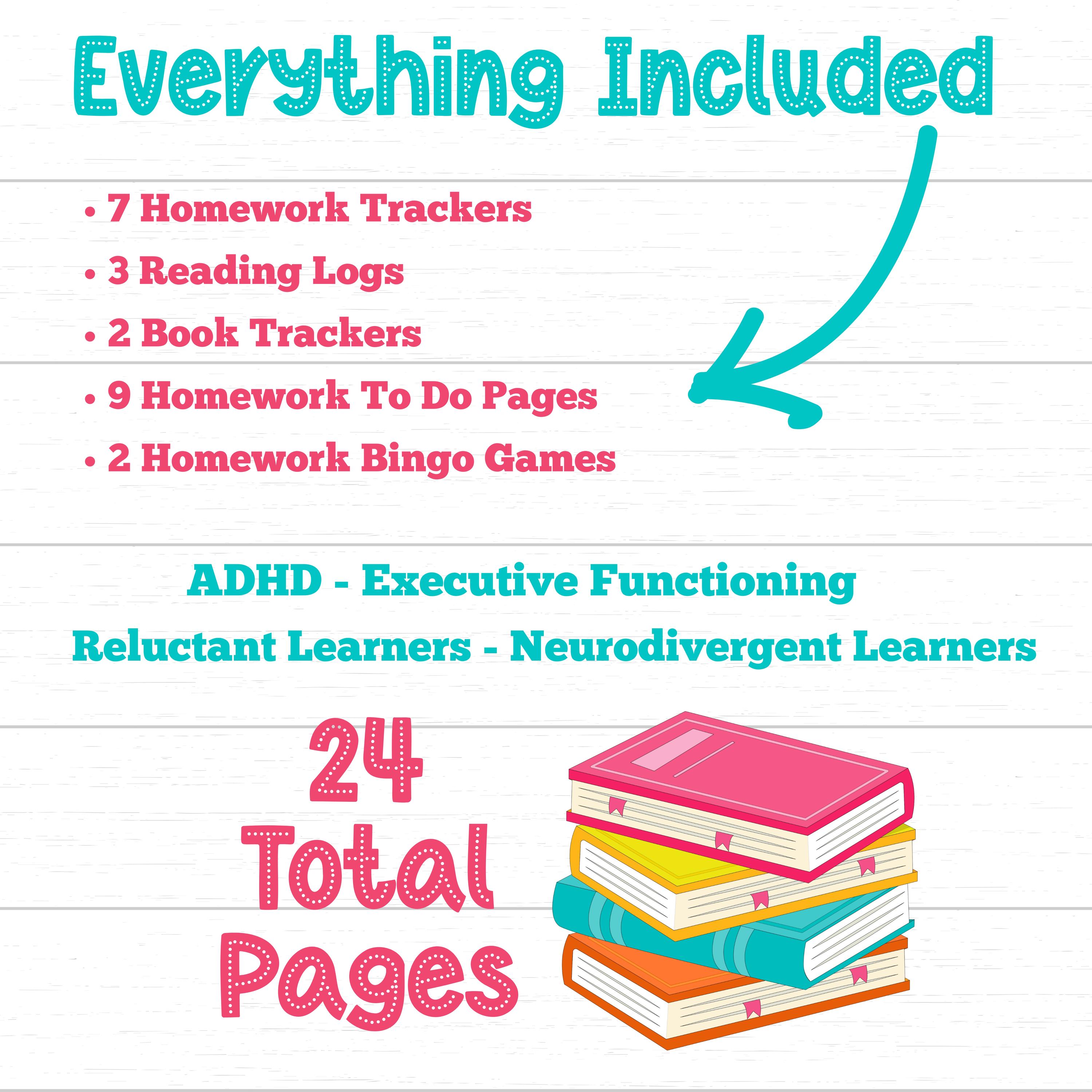Assignment Tracker for Kids, Printable Student Planner With Reading ...