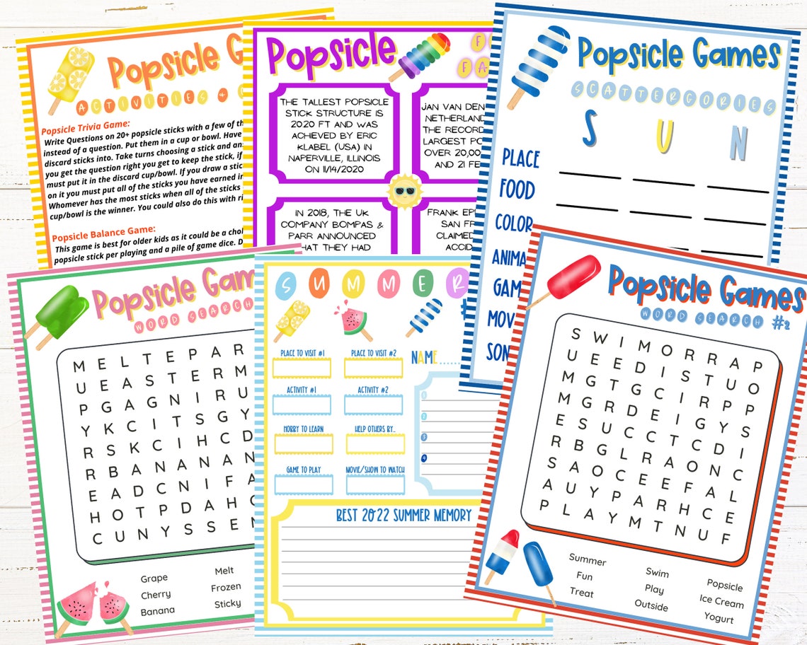 Kids Summer Activity Set | Kids Summer Games | Kid's Summer | Summer ...