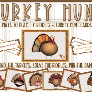 Thanksgiving Scavenger Hunt | Turkey Scavenger | Kids Thanksgiving ...