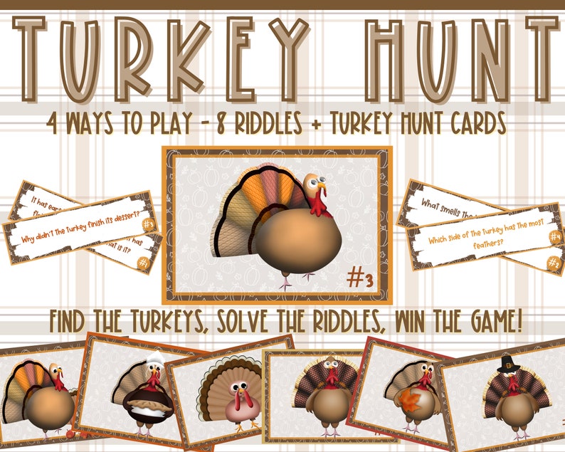 Thanksgiving Scavenger Hunt Turkey Scavenger Kids - Etsy