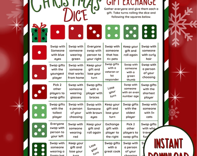 Friendsmas Pass the Gift Game Printable Christmas Game Christmas Pass ...