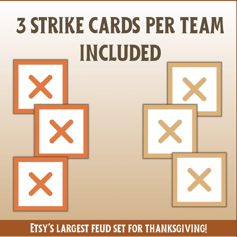 Thanksgiving Friendly Feud, Printable Thanksgiving Game, Fall Activity ...