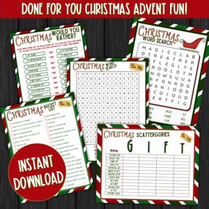 Family Christmas Game | Christmas Countdown | Printable Christmas Games ...