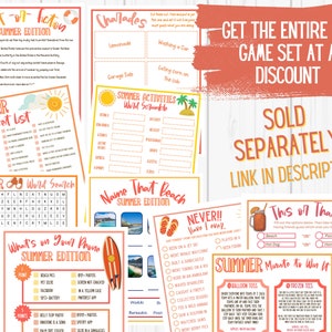 Summer Word Games | Printable Summer Game Bundle | Summer Games Kids ...
