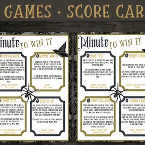 Minute to Win It Games, Halloween Party Game, Halloween Printable Game ...
