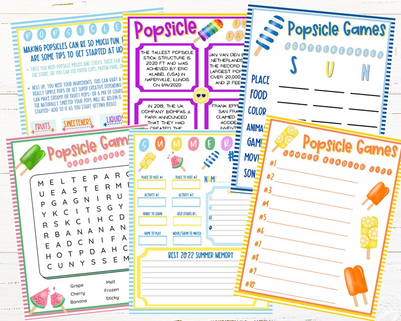 Kids Summer Activity Set | Kids Summer Games | Kid's Summer | Summer ...