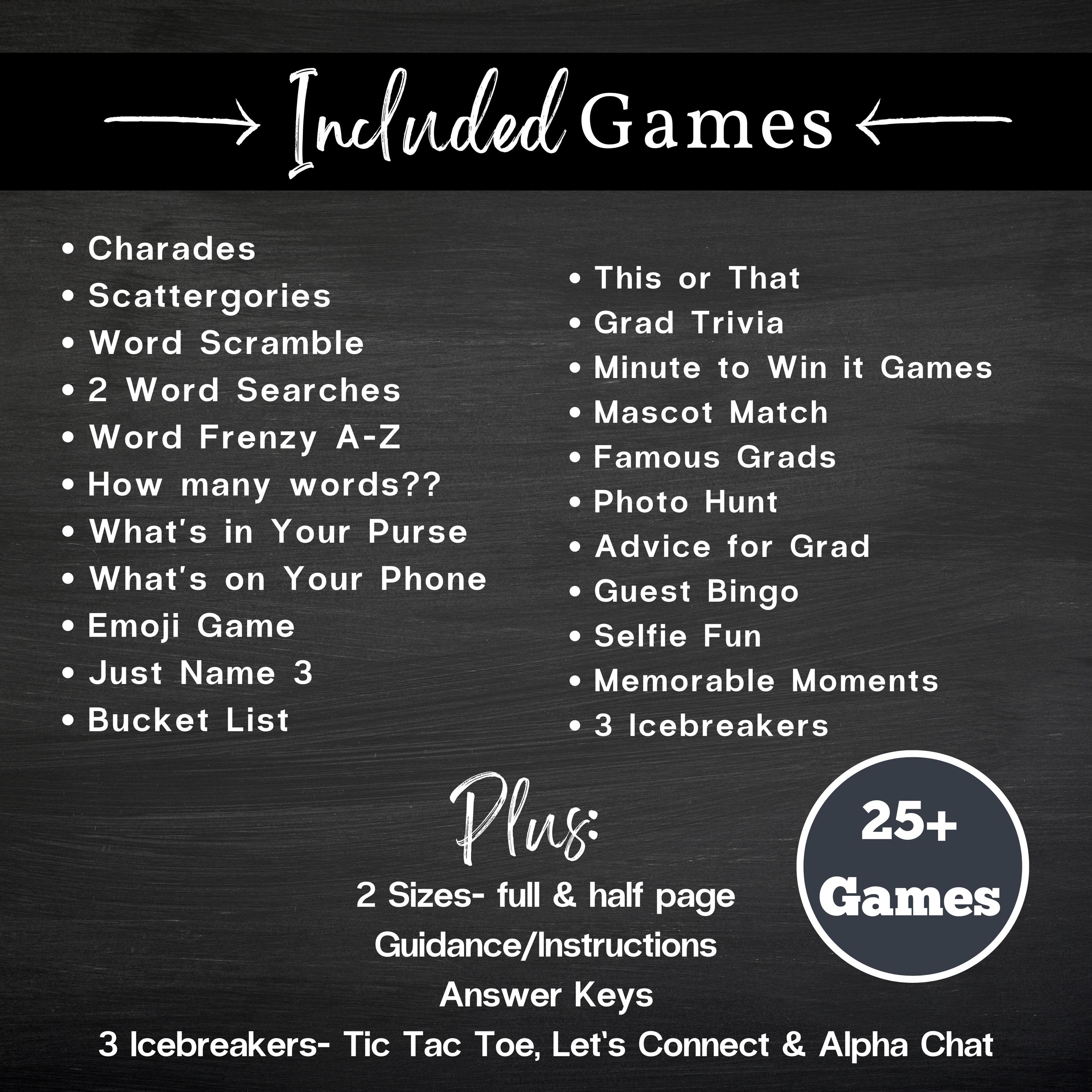 Graduation Party, Printable Graduation Party Games, 30+ Graduation ...