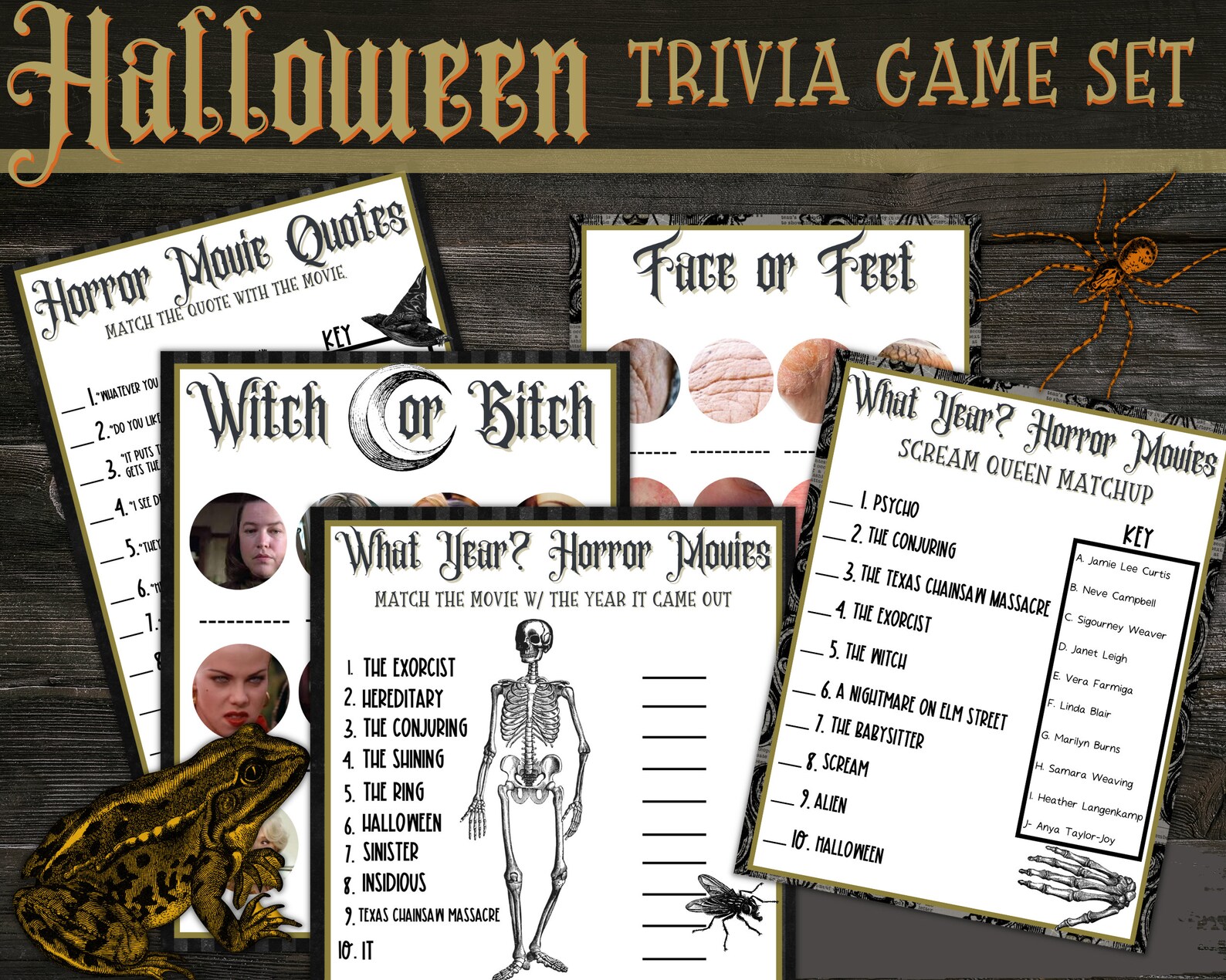 Halloween Trivia Games Halloween Party Games Halloween - Etsy