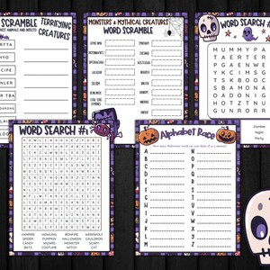 Printable Halloween Word Games, Halloween Word Scramble, Halloween Word ...