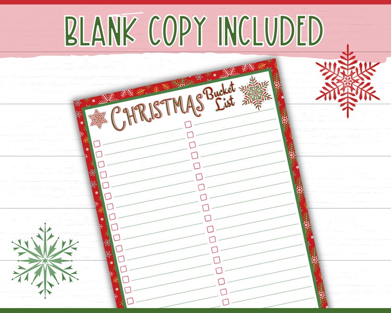 Christmas Printables, Christmas Bucket List, Christmas Checklist ...