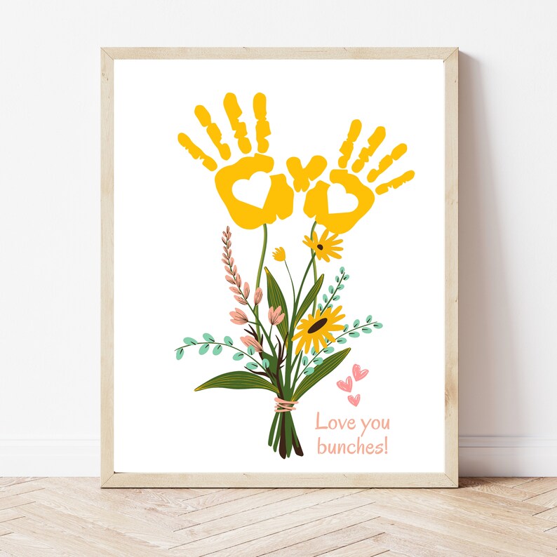 Mothers Day Handprint Printable | Mother's Day Handprint Floral Art ...