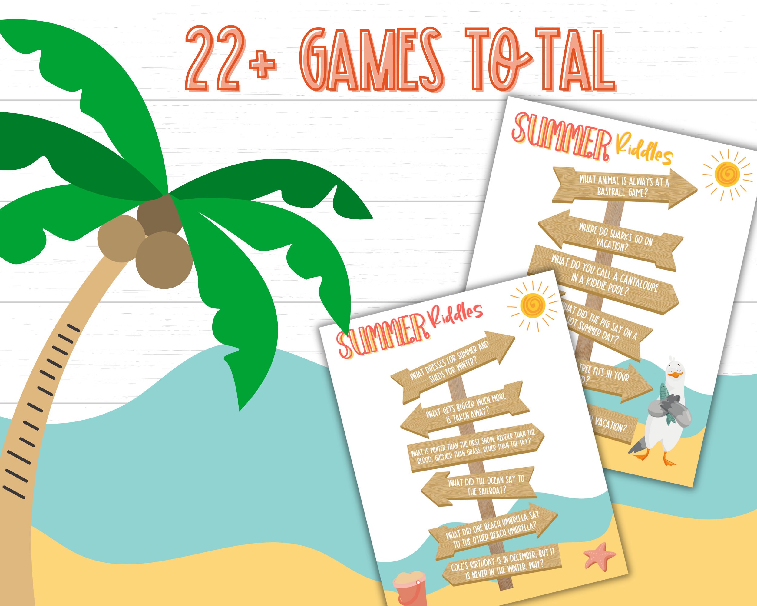 Summer Games | Printable Summer Game Bundle | Summer Games Kids Adults ...