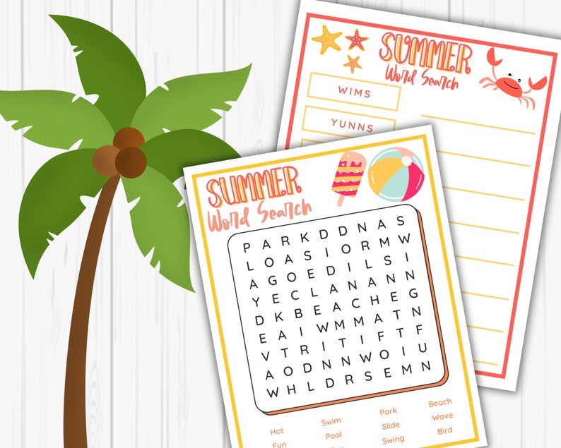 Summer Word Games | Printable Summer Game Bundle | Summer Games Kids ...