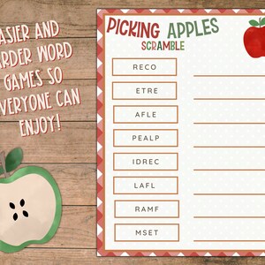 Fall Apple Games, Autumn Games, Fun Party Games, Fall Printable, Autumn ...