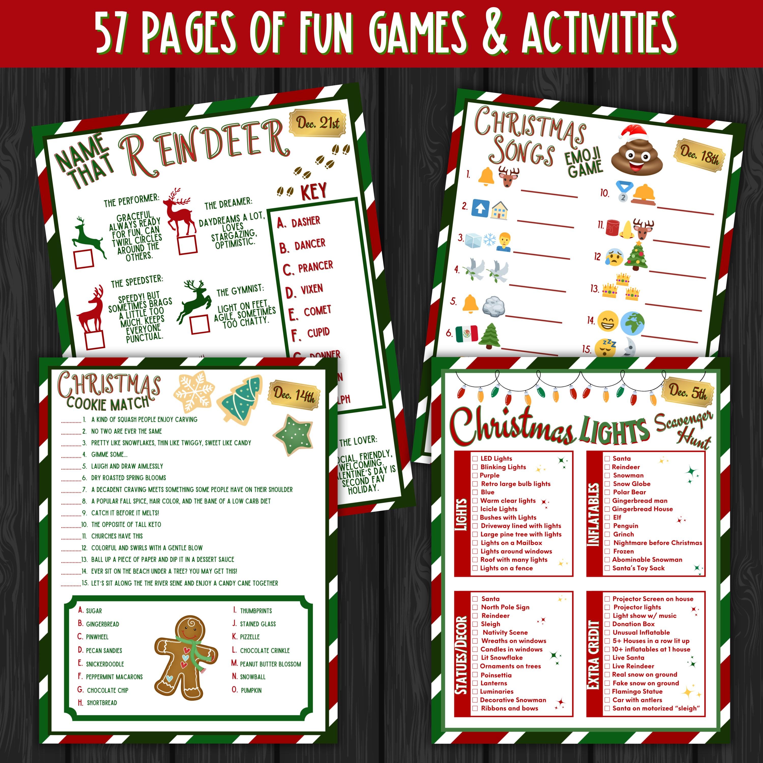 Family Christmas Game | Christmas Countdown | Printable Christmas Games ...