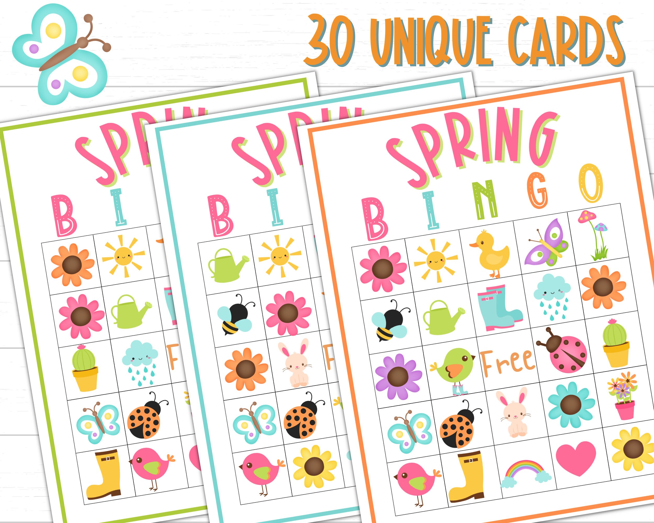 Spring Bingo | Printable Bingo for Kids| Kids Spring Activities ...