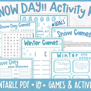 Snow Day Games, Snow Day Activities, Kids Snow Day Games, Snow Day ...