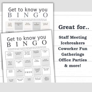 Get to Know You Bingo | Find Someone Who | Coworker Bingo | Get to Know ...