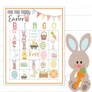 Printable Easter Bingo Game, Fun Easter Activities for Kids, Easter ...