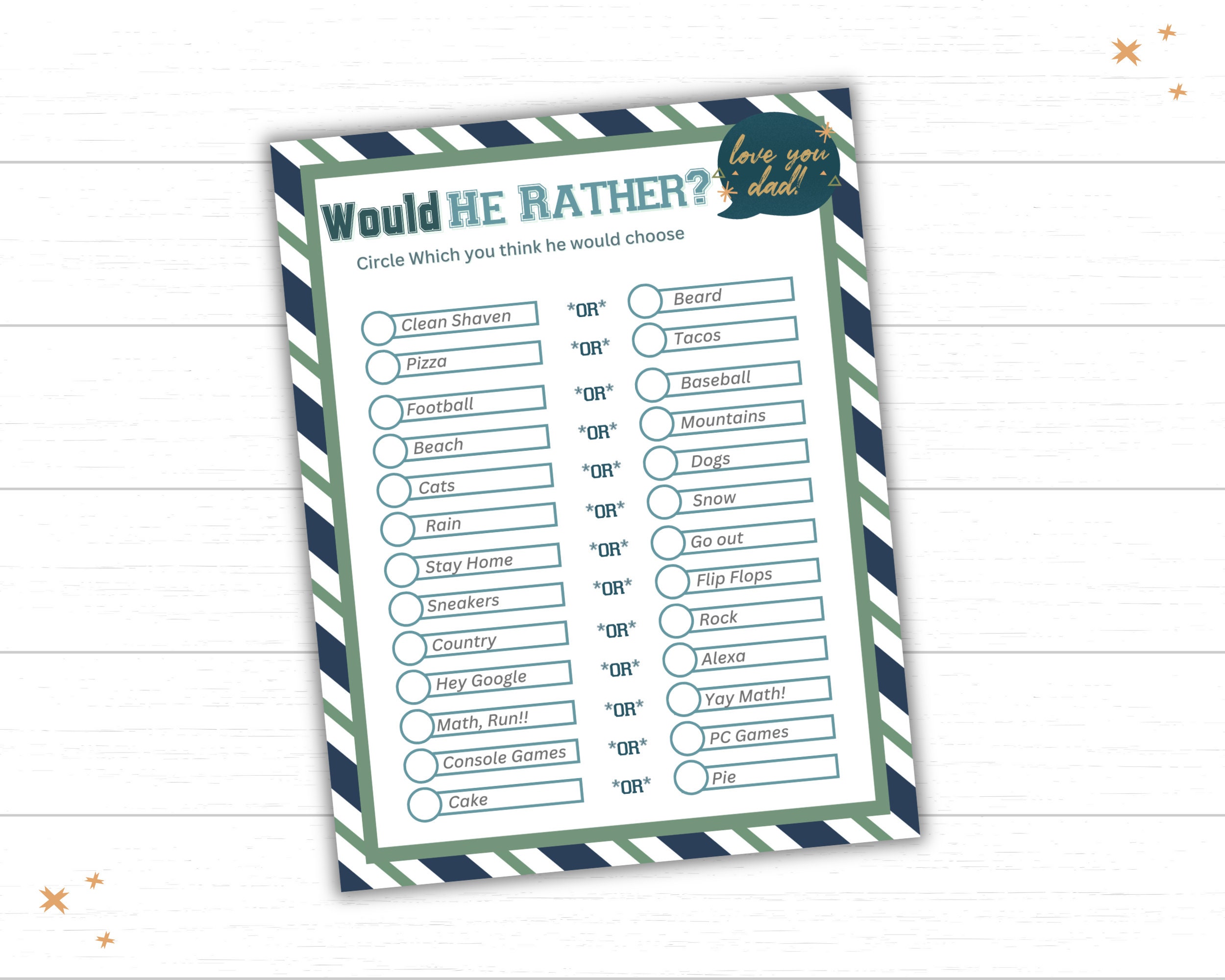 Printable Fathers Day Games Father's Day Games Party Games Games for ...