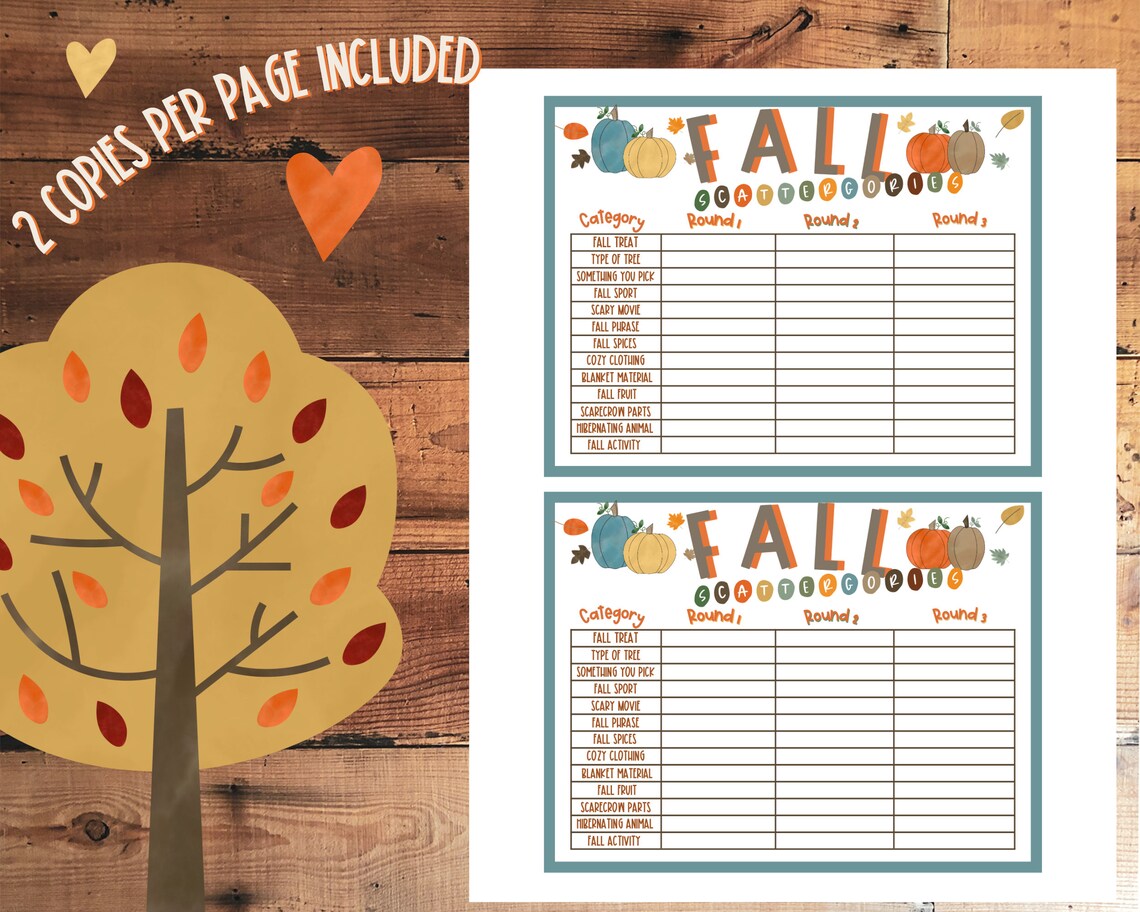 Fall Games, Autumn Games, Fun Party Games, Fall Printables, Autumn ...