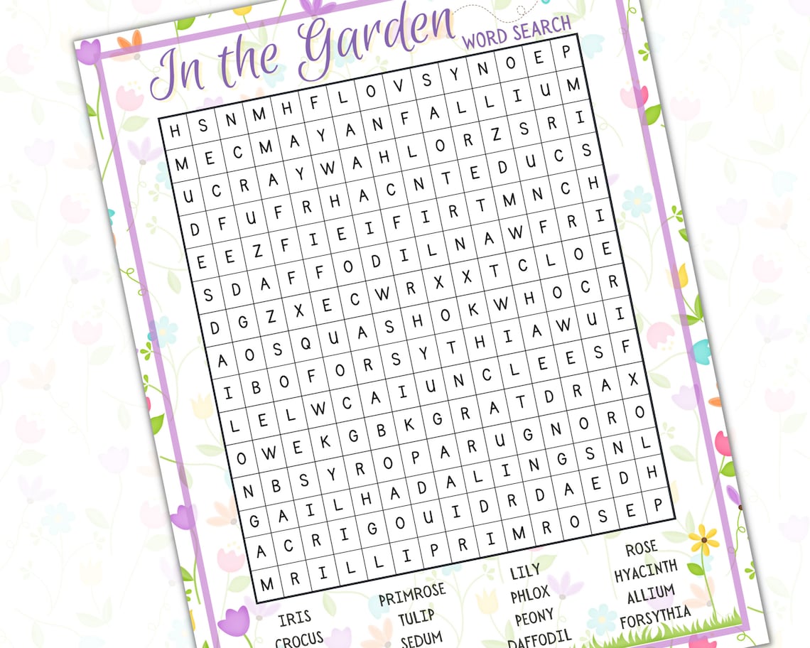 Spring Printable Games | Garden Printable Games | Spring Flower Games ...