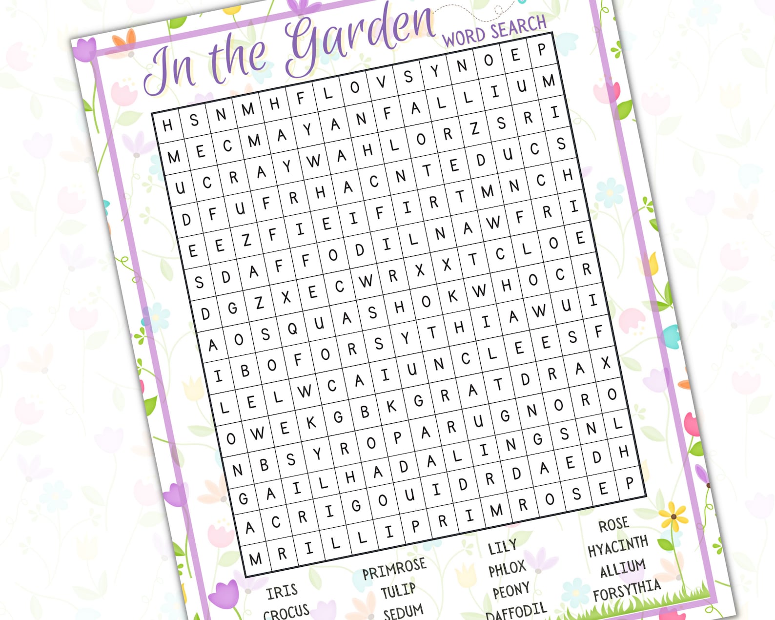 Spring Printable Games | Garden Printable Games | Spring Flower Games ...